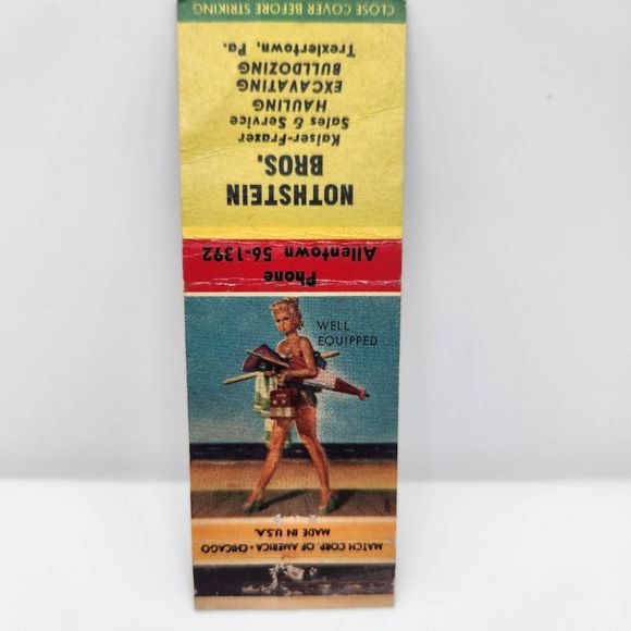 Matchcover | Art | Vintage Girliematchcover Nothstein Bros Trexlertown ...